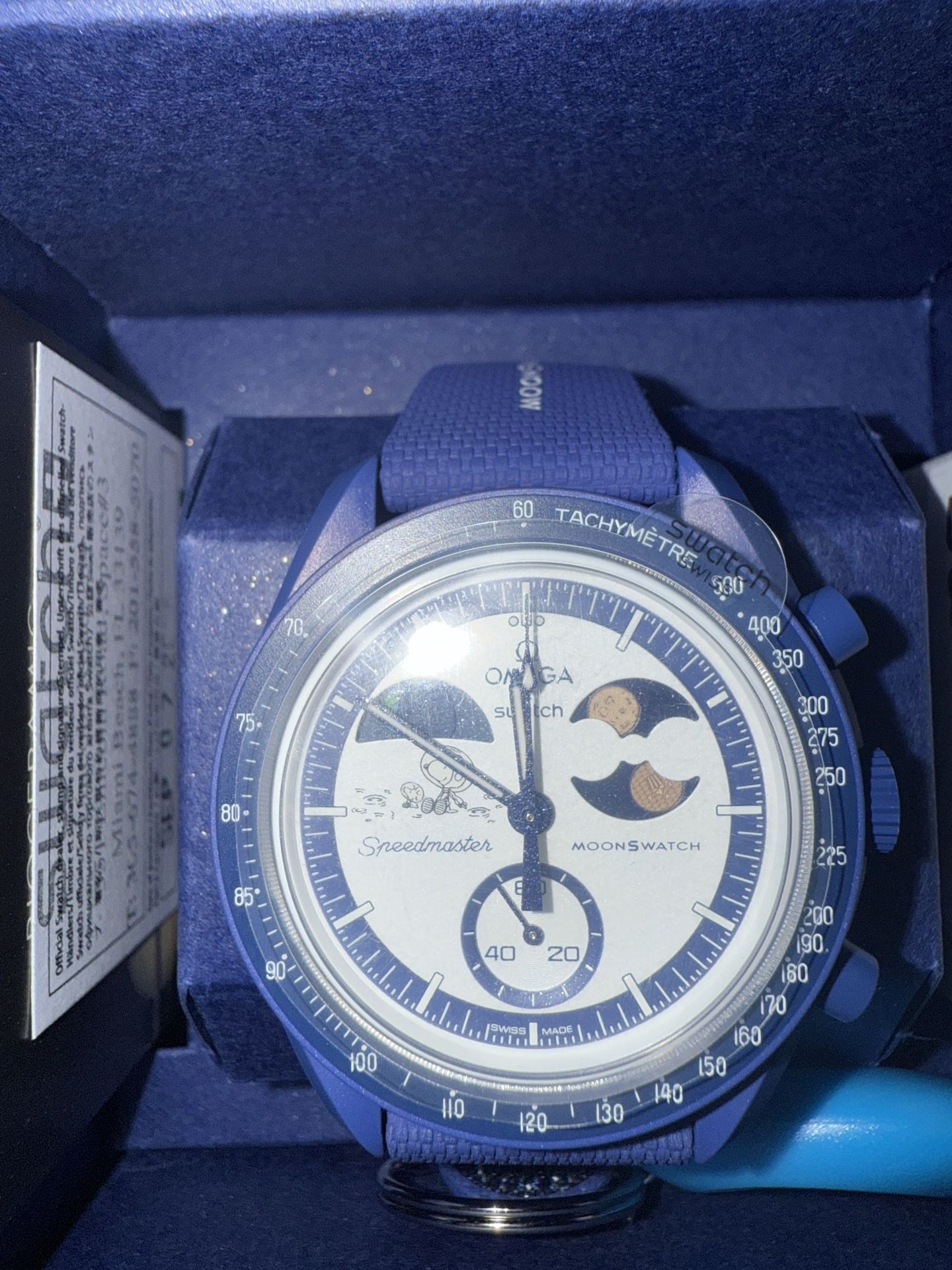 Swatch × OMEGA MoonSwatch “Mission to Earthphase – Moonshine Gold Snoopy (Corn Moon) for Sale in ...