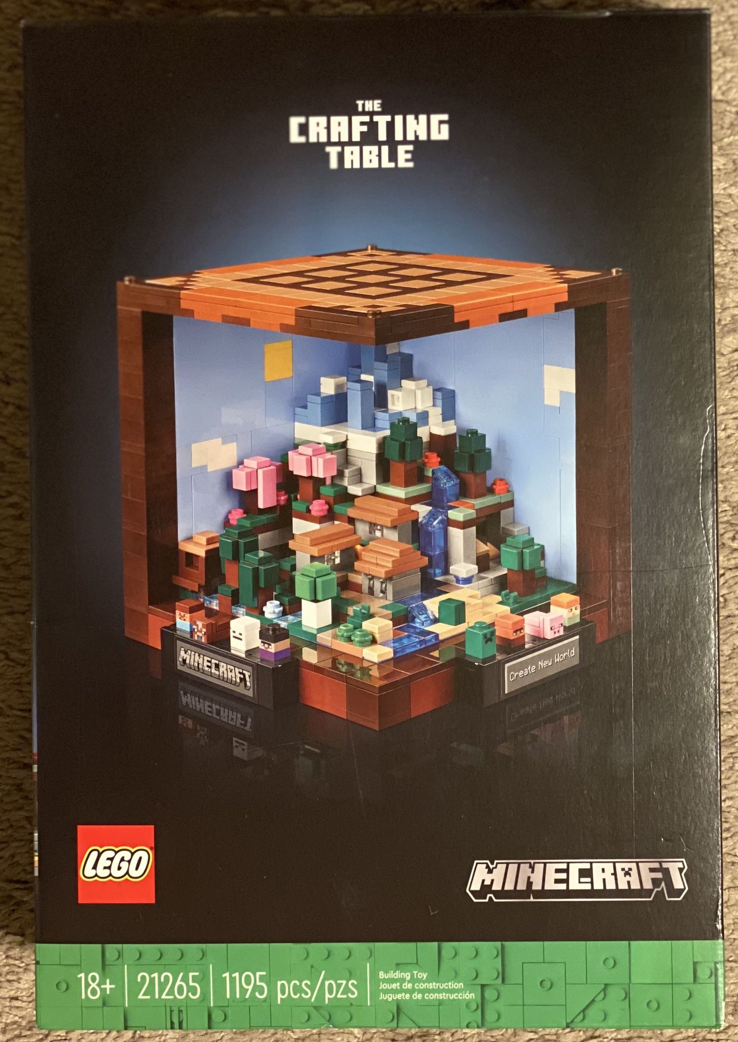 LEGO Minecraft The Crafting Table, Collectible Video Game Building Set ...