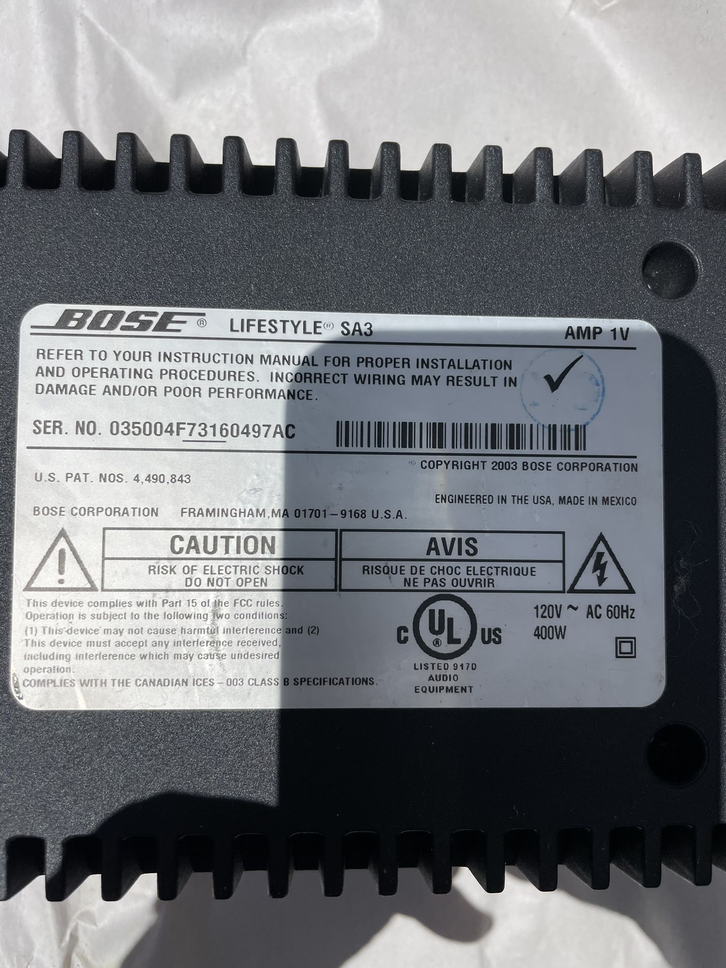 Bose Sa 3 Manual