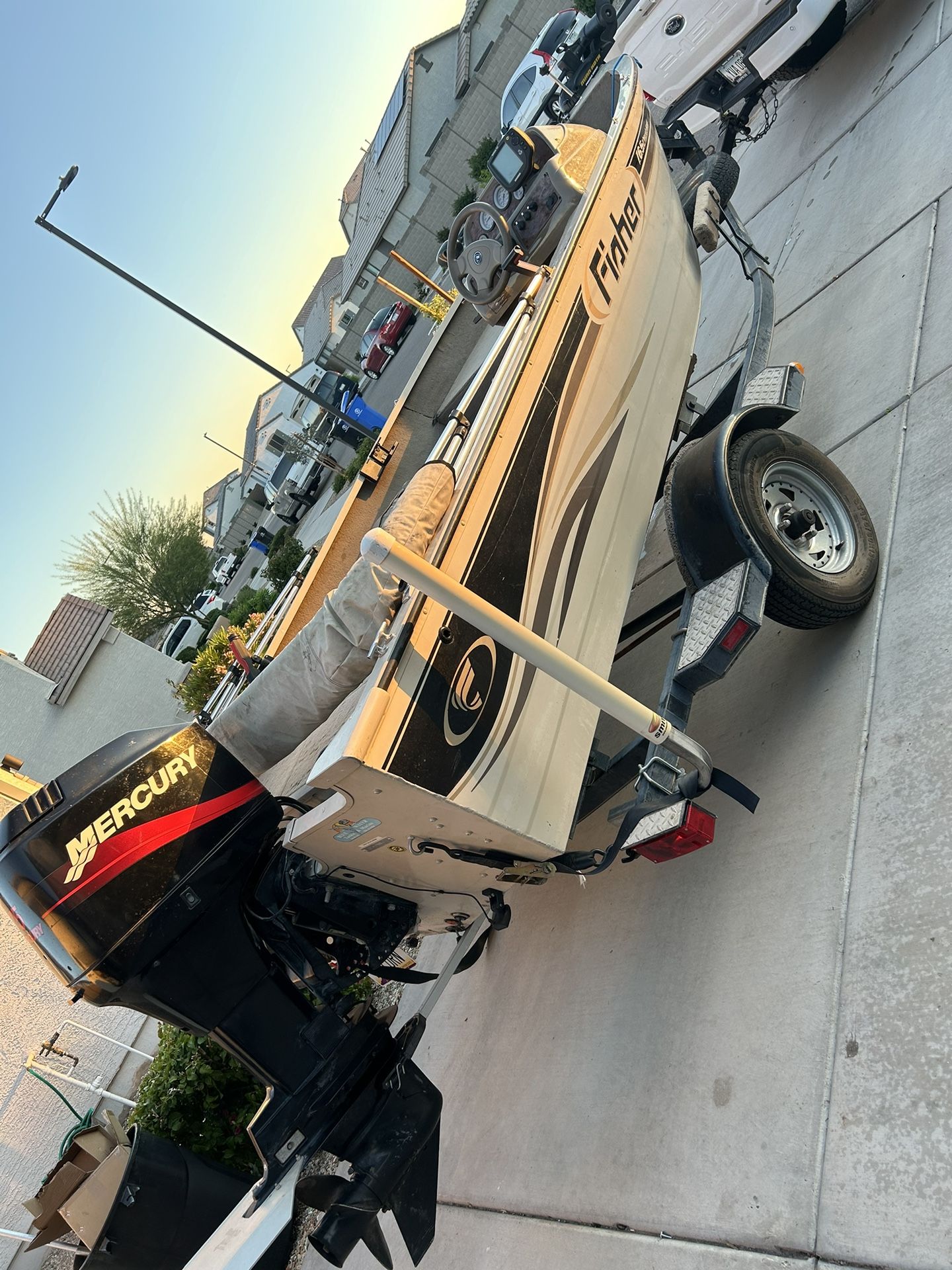 2001 Fisher Deep v 75hp for Sale in Sun City, AZ - OfferUp