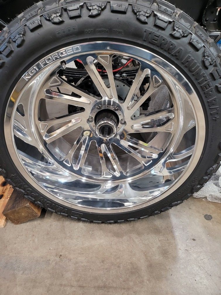 24x14 billet wheels 6x5.5 on 35x14.50R24 tires (K5 IS NOT FORSALE) for ...