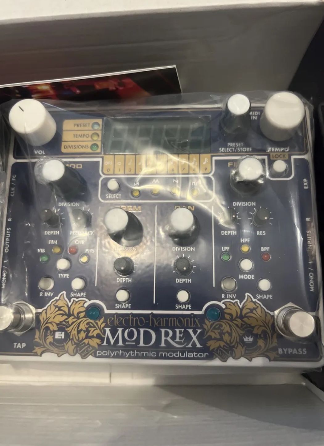 Electro-Harmonix EHX Mod Rex Polyrhythmic Modulator Guitar Effects ...