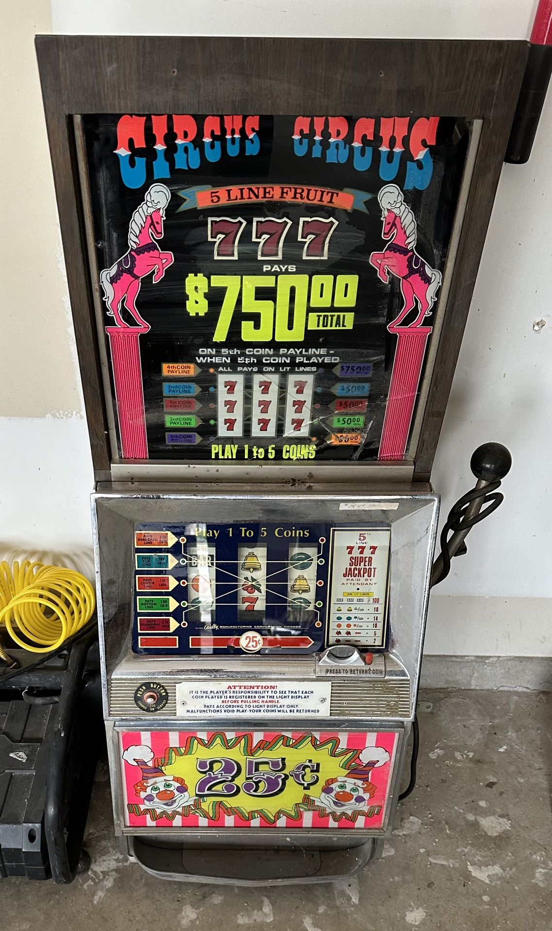 Bally Circus Circus 25cent Slot Machine for Sale in San Antonio, TX ...
