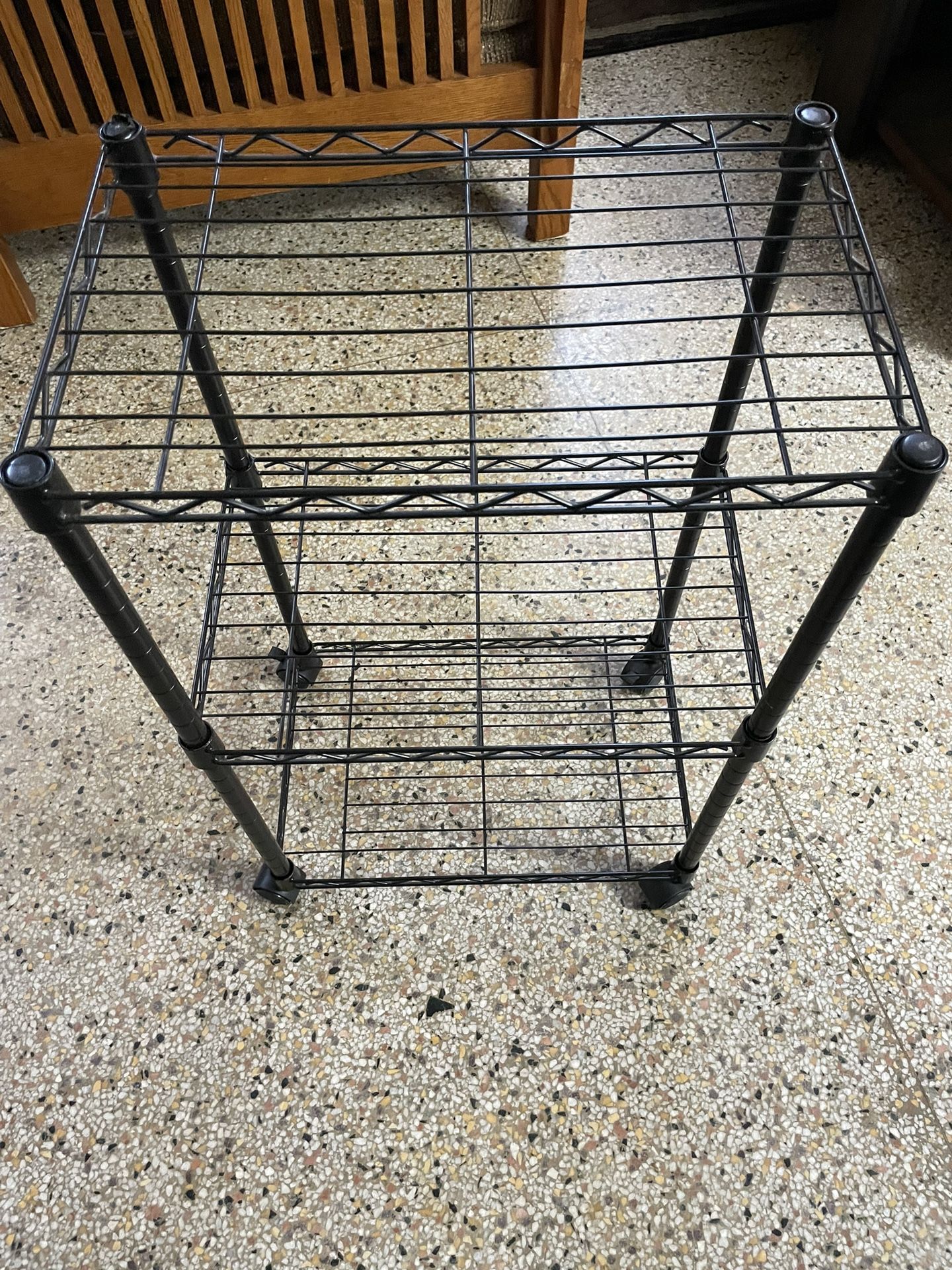 Rolling 3 tier Small Wire Shelf Unit 28.5” H x 17 1/4” W x 11.5” D for ...