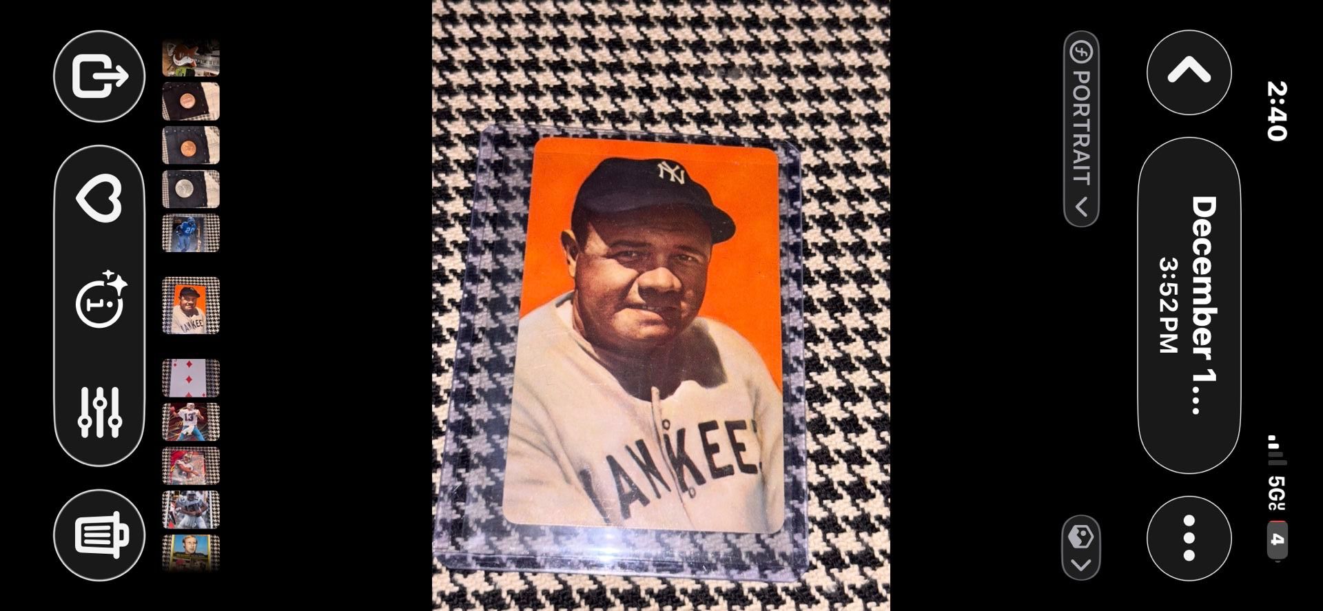 1973 Babe Ruth 3 Of Diamonds Baseball Card Yankees for Sale in San ...