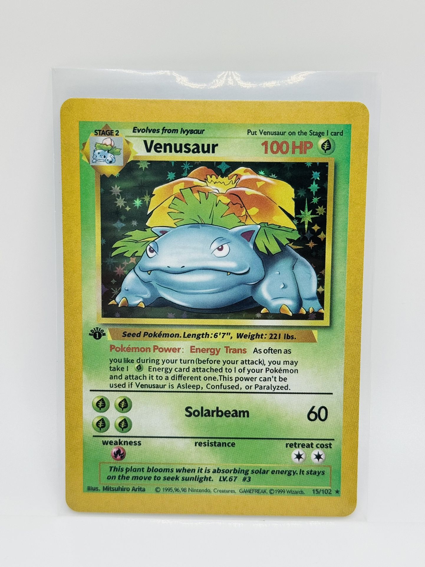 1999 Pokemon Base Set Venusaur Holo Card for Sale in Downey, CA - OfferUp