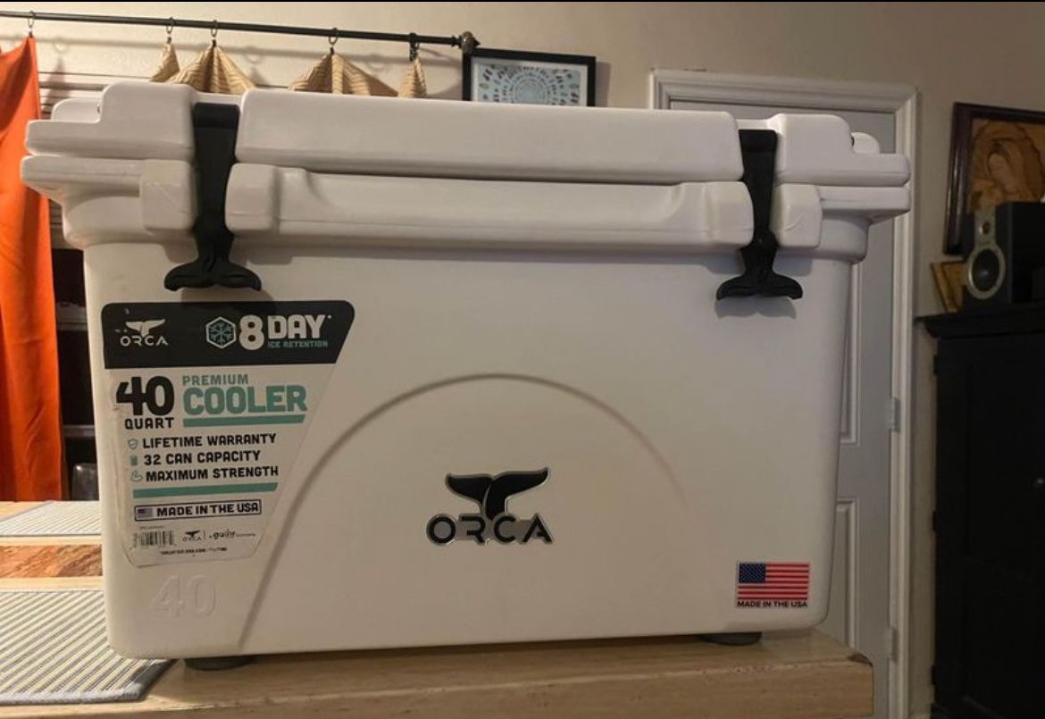 ORCA 40-Quart Insulated Hard Cooler W/Flexible Grip Handles, Padlock ...