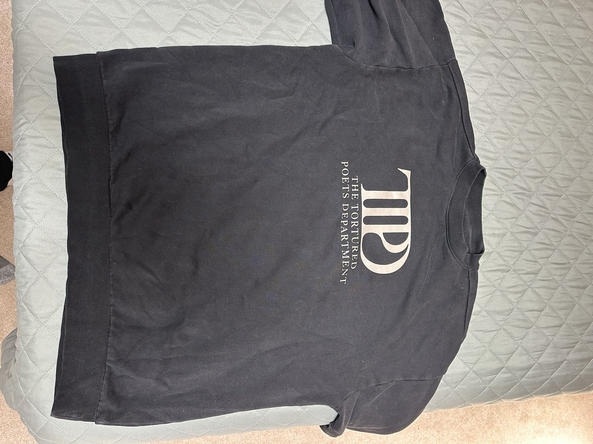 Taylor Swift TTPD Black Crewneck Size L for Sale in Seattle, WA - OfferUp