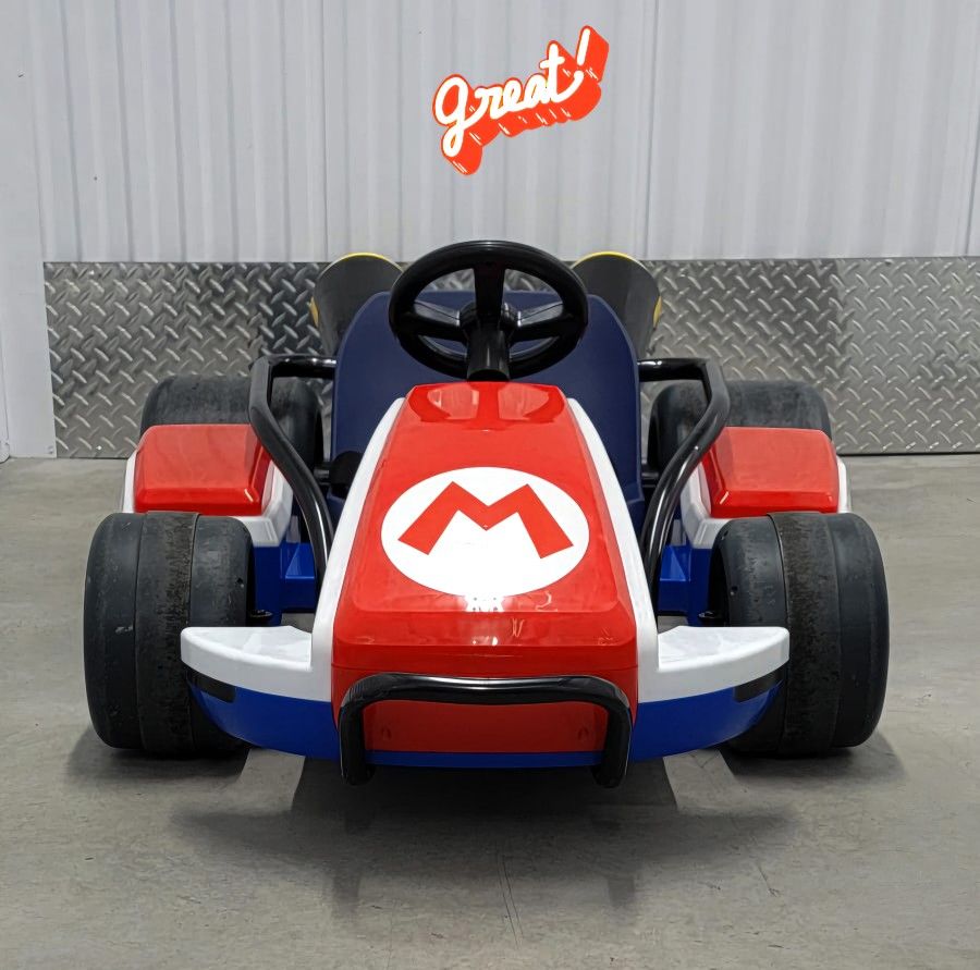 Super Mario Kart Deluxe Kids Ride On 24V Battery Powered Electric Car ...