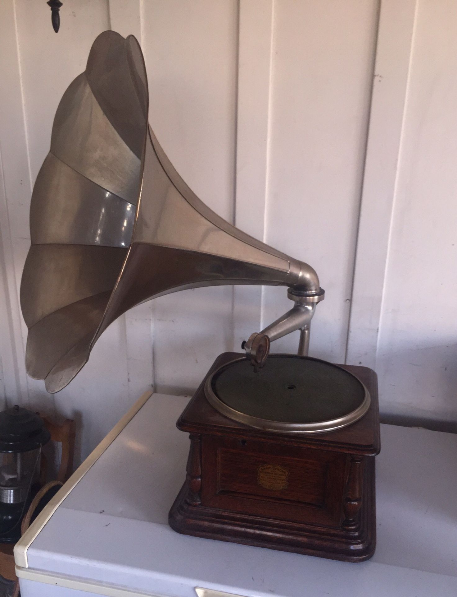 Antique 1905 Columbia Disc Graphophone Bl Phonograph Record Player for ...