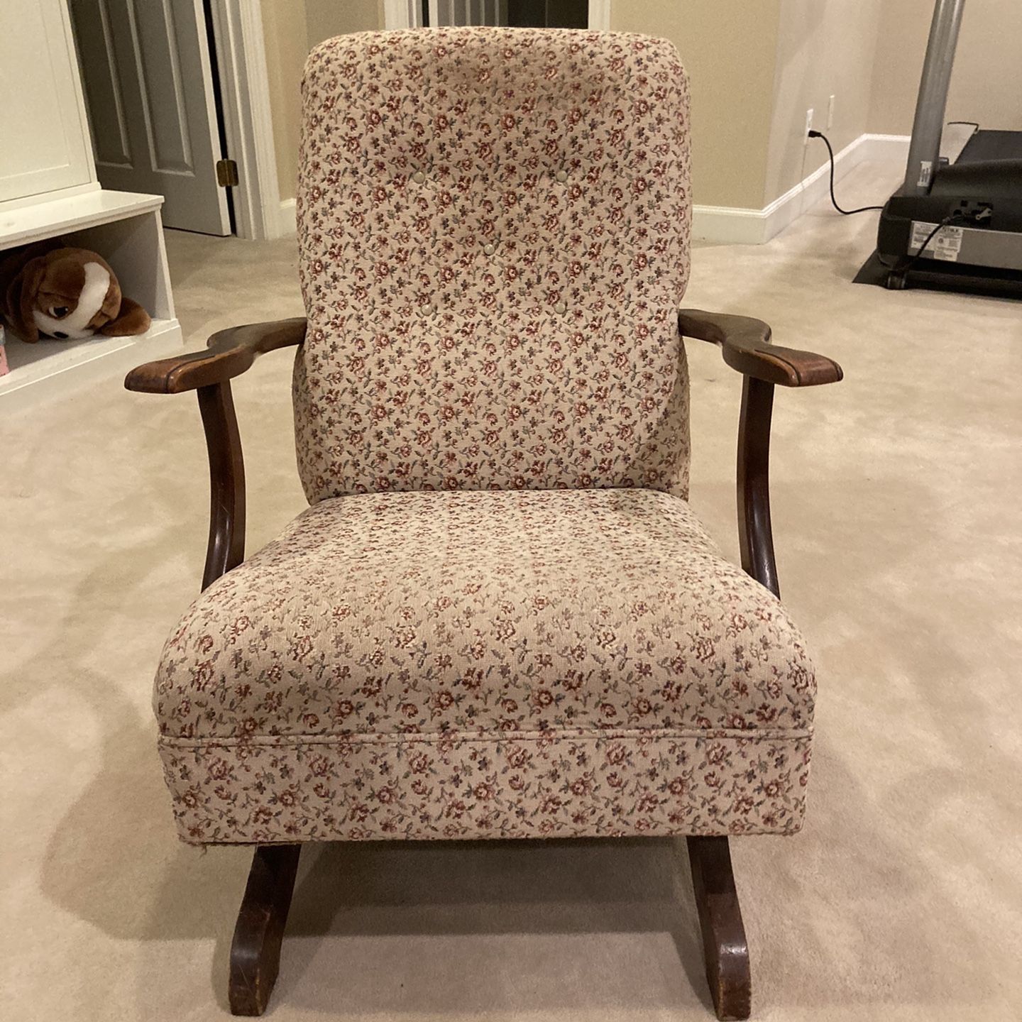 1950s Platform Rocking Chair Circle Pattern Rocking Chair Makeover ...