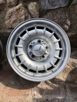 Set 4 Mercedes W123 300D 300SD 280E 6 x R14 14" Wheel Rim Silver 1 ...