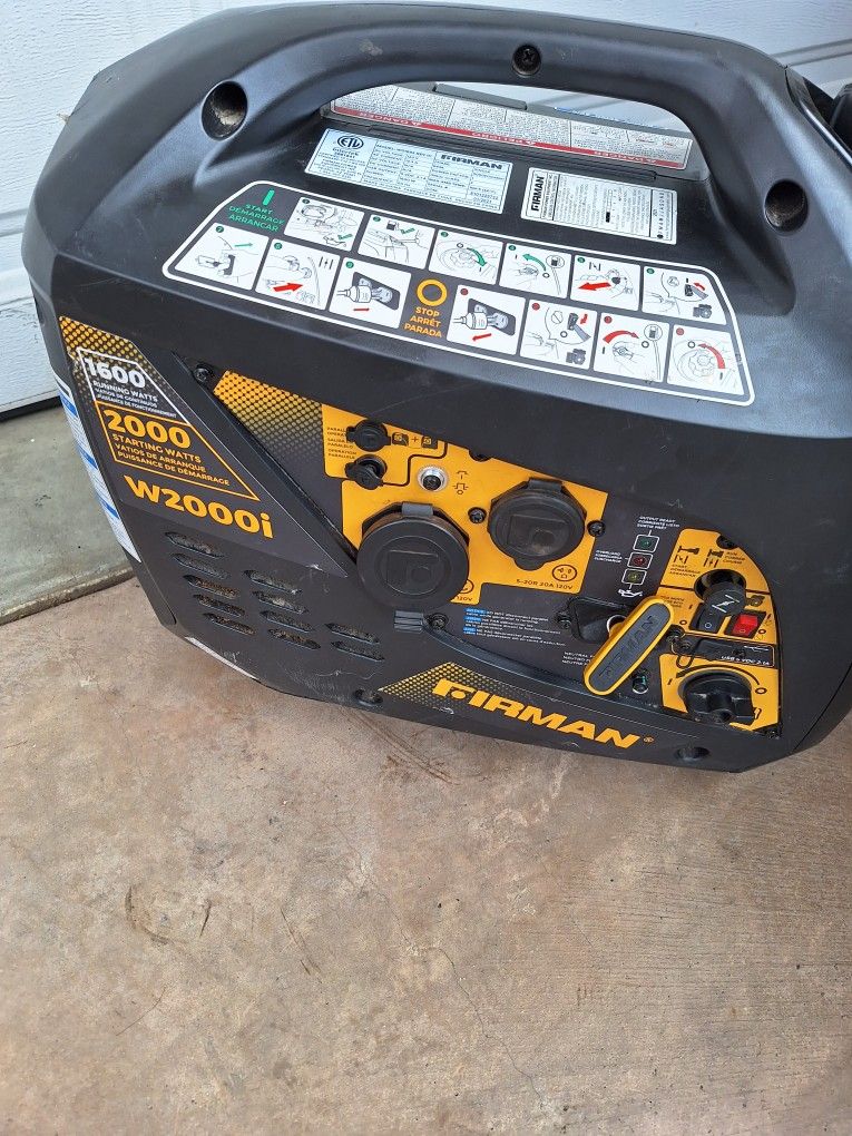 Inverter Generator 2000w Firman Very Good Condition $350 for Sale in ...