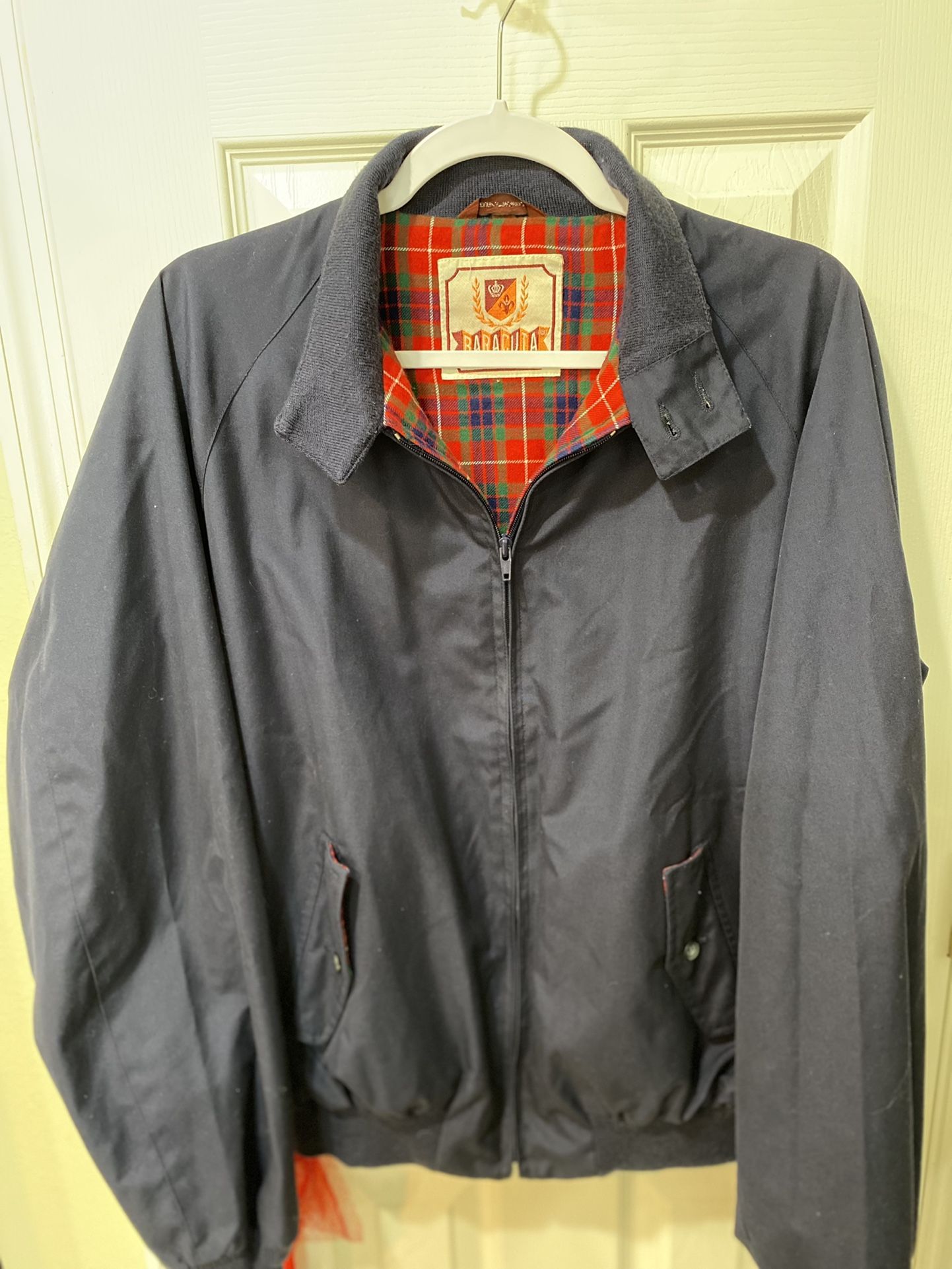 Vtg Baracuta G9 Harrington Lined Jacket Sz 42 L Mens Blue Made in ...