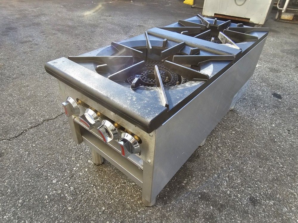 Kintera KSP2 / 919590 Double Stock Pot Range 2 Burners Natural Gas 18 ...