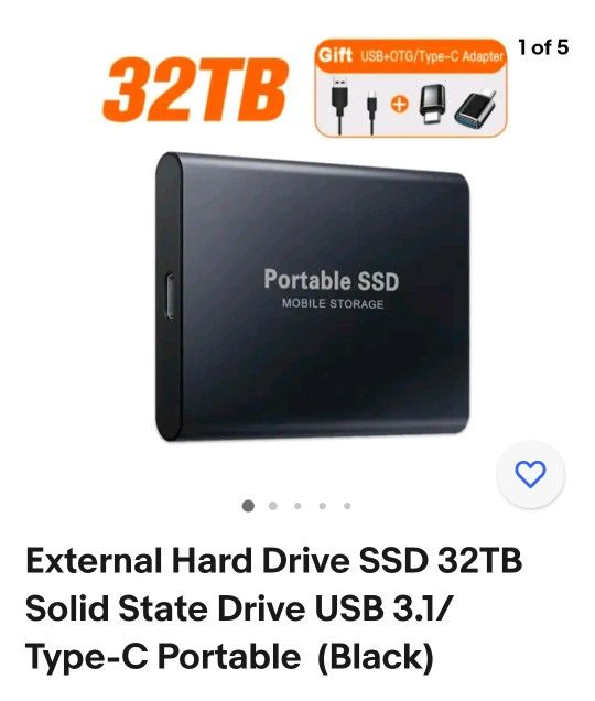 External Hard Drive SSD 32TB ,USB 3.1 for Sale in Tujunga, CA - OfferUp