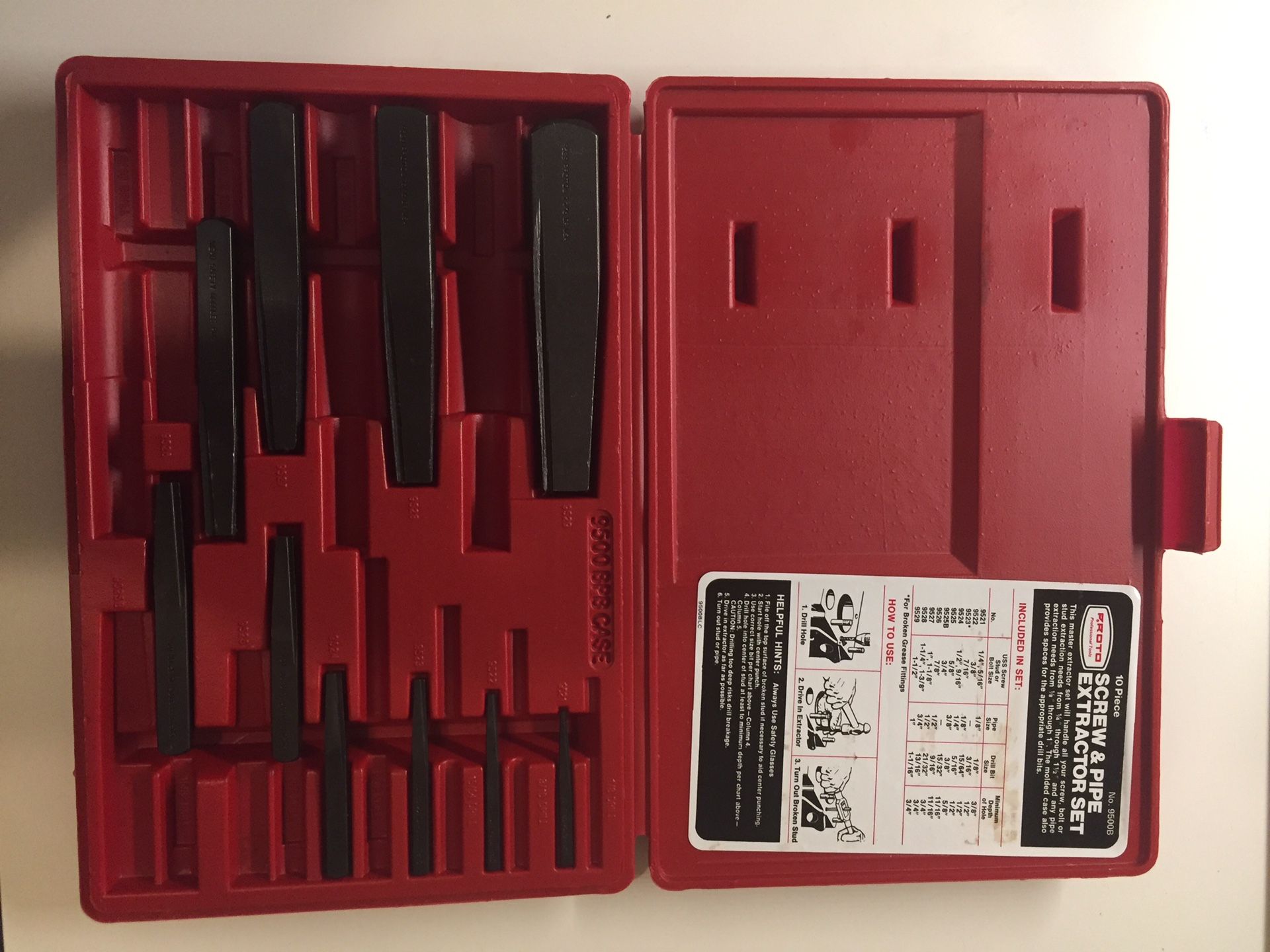 PROTO screw and pipe extractor set for Sale in Gilbert, AZ - OfferUp