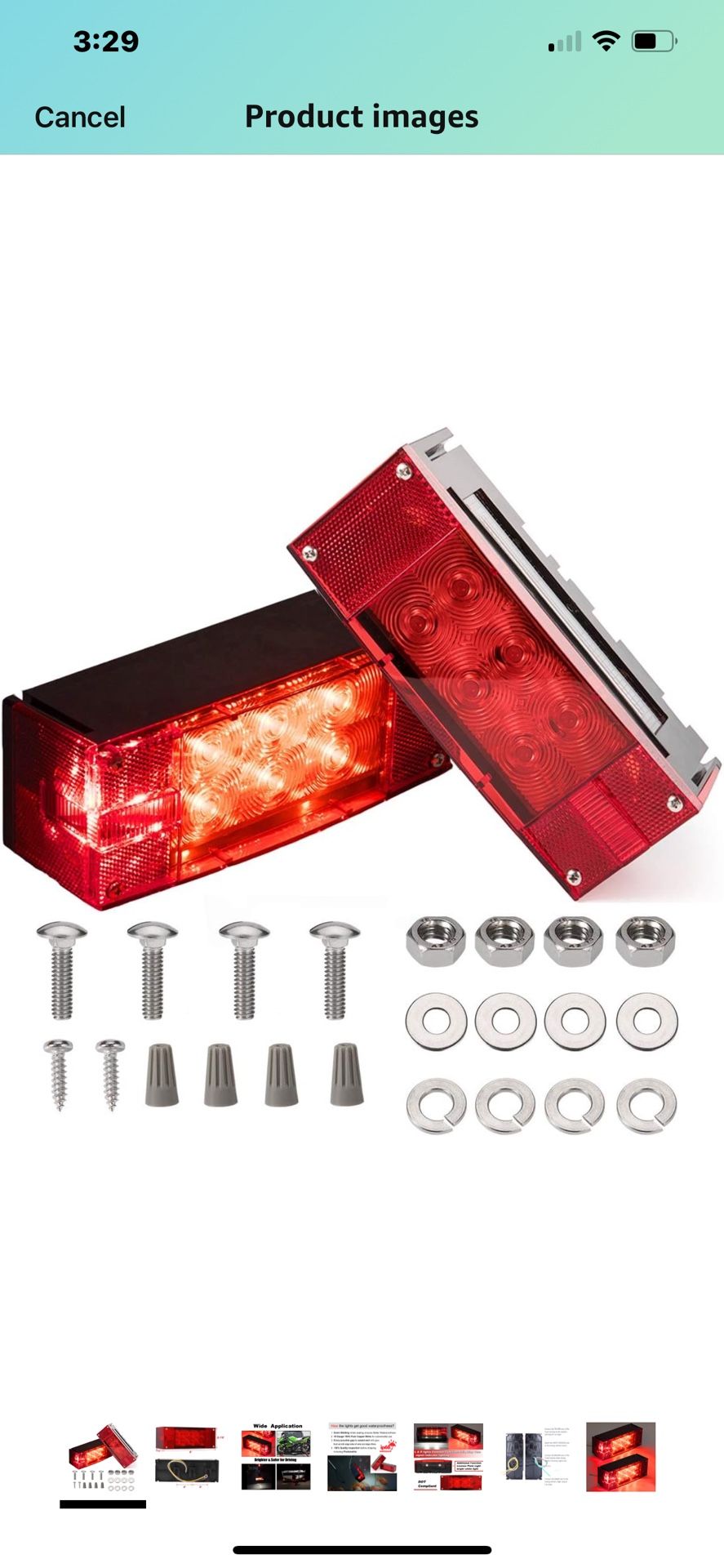 CZC AUTO 2PCS 12V LED Submersible Low Profile Rectangular Trailer ...