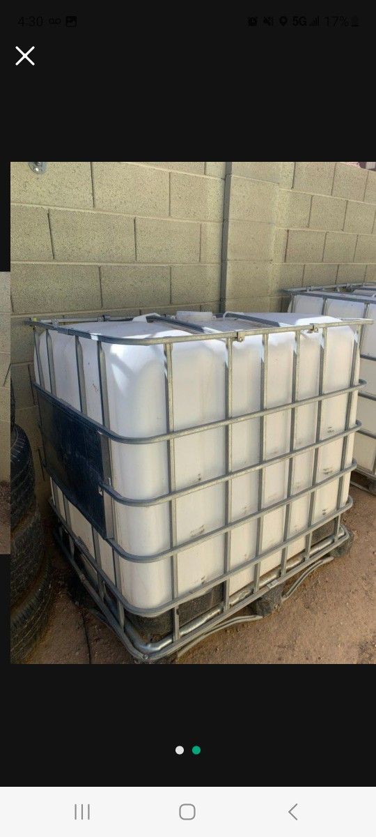 275 Gallon Water Tank for Sale in Glendale, AZ - OfferUp