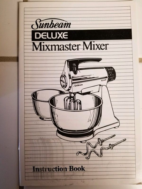 Vintage Sunbeam Mixmaster Manual