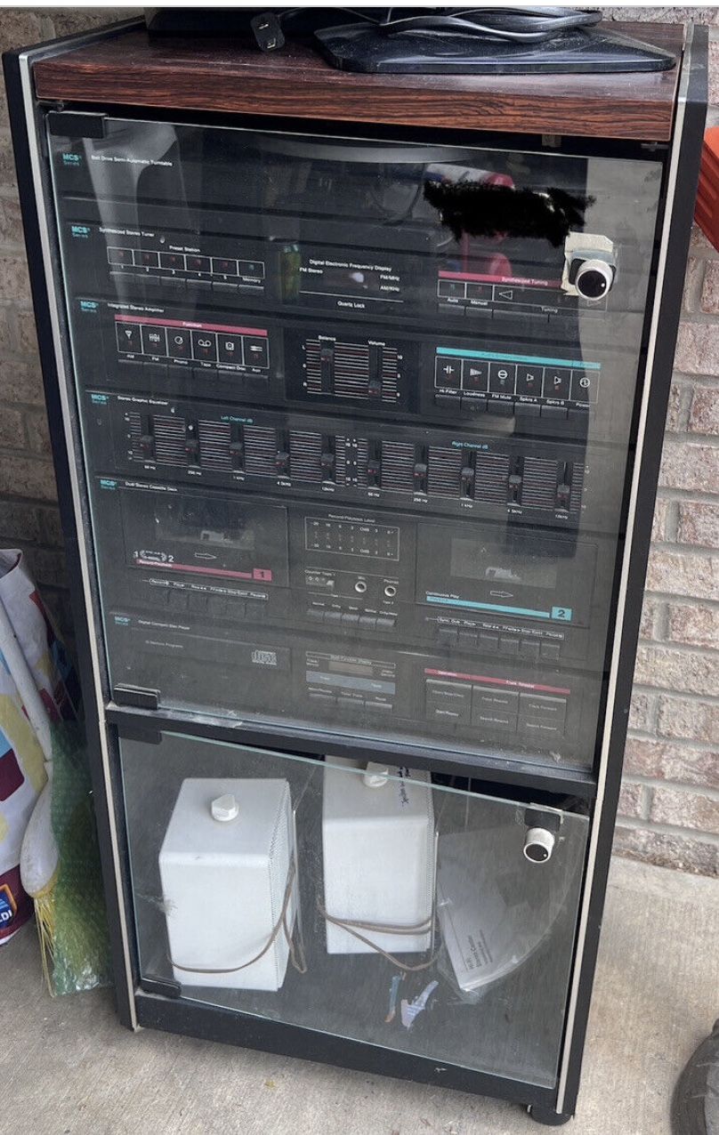 Stacked Stereo, System Cabinet, Jc Penney Turntable Receiver Equalizer ...