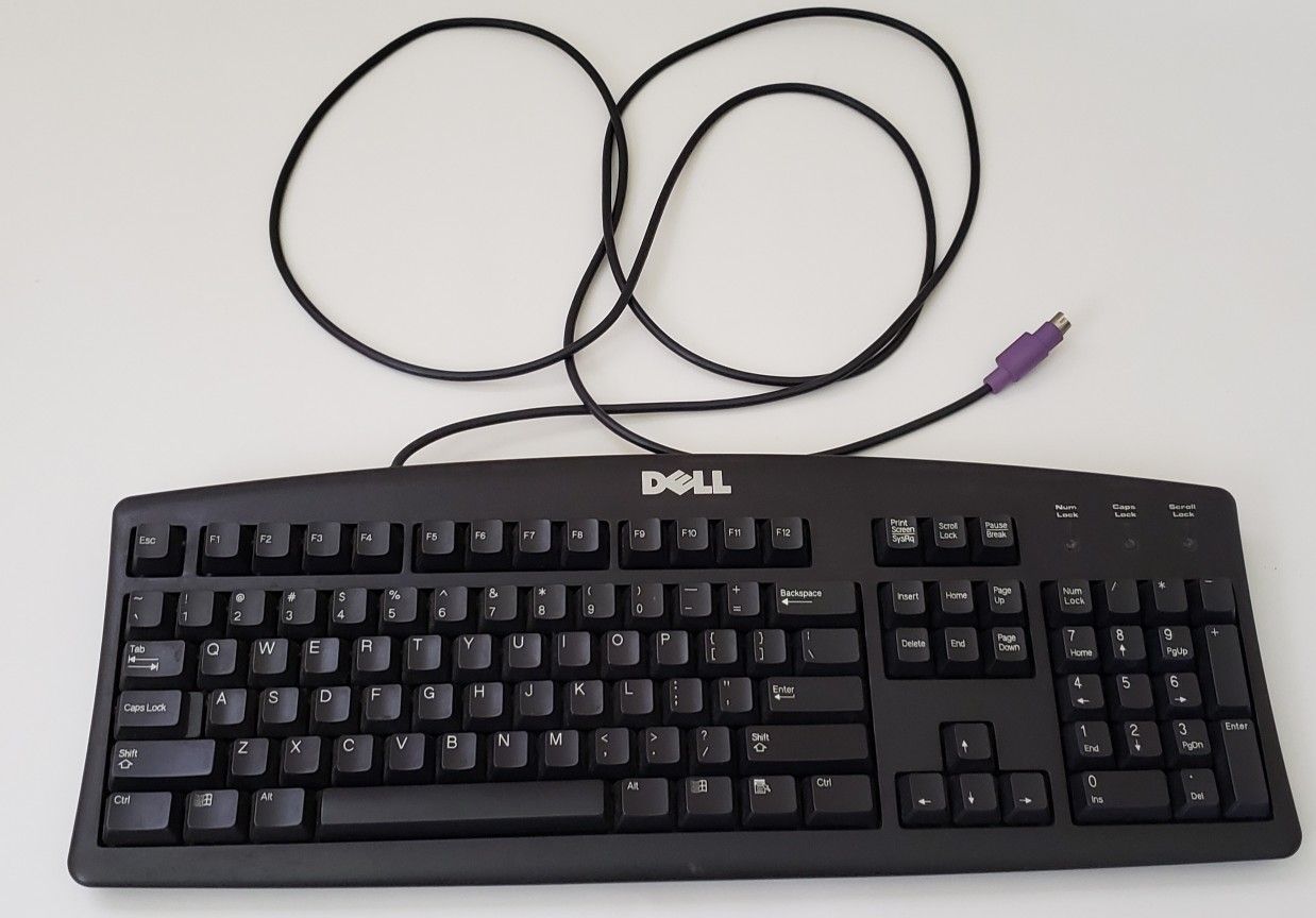 Dell SK-8110 PS/2 Interface Black Standard Wired Computer Keyboard for ...