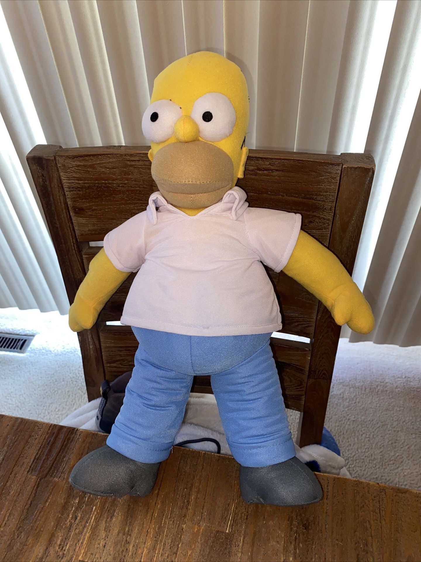Homer Simpson The Simpsons Stuffed Plush Doll Figure 2005 16” for Sale ...