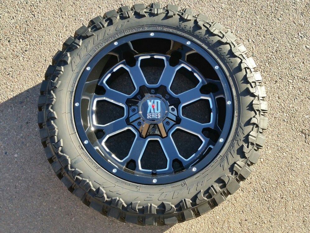 New 6lug 20x10 XD Series XD825 Buck 25 4x4 Rims LT33x12.50R20 Atturo ...