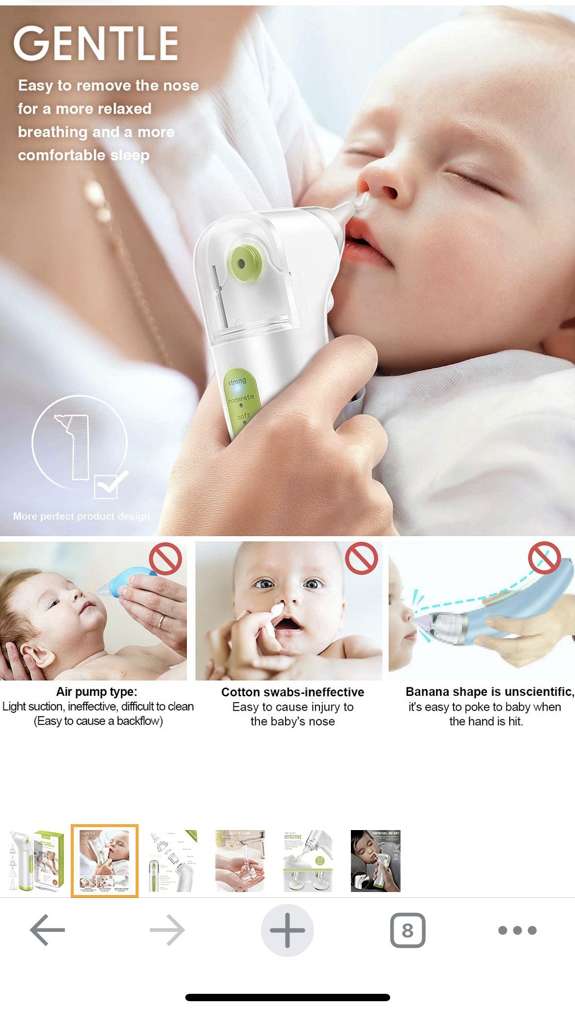 Nasal Aspirator for Baby, DynaBliss Electric Baby Nose Sucker ...