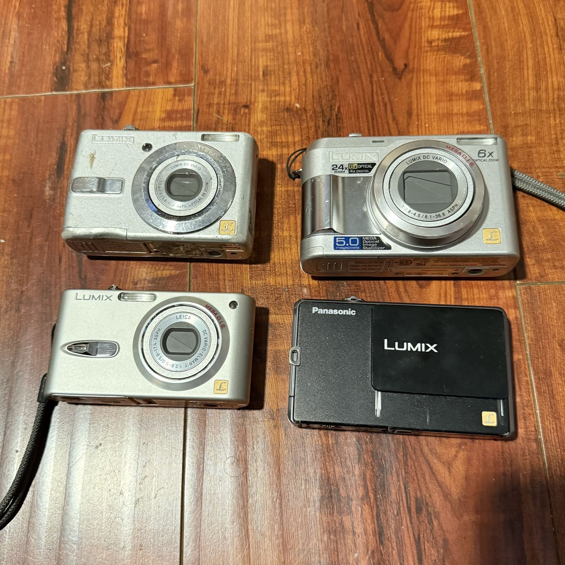 Lot Of 4 Panasonic LUMIX Digital Cameras BROKEN“Parts/Repair-Only”Read ...