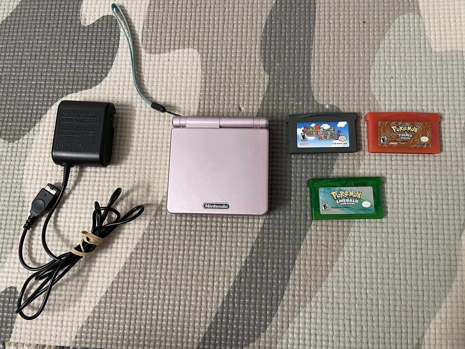 Pink Gameboy Advance SP Bundle With Authentic Pokémon for Sale in ...