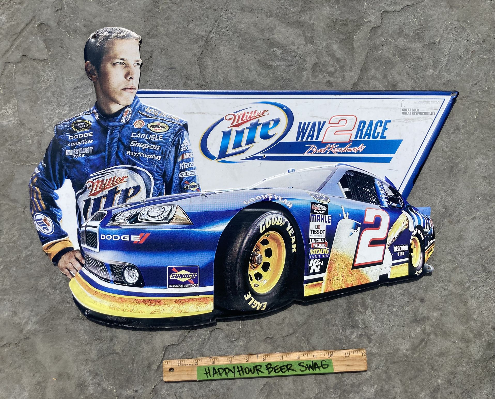 Rare Miller Lite #2 NASCAR Racing Metal Beer Bar Tin Sign for Sale in ...