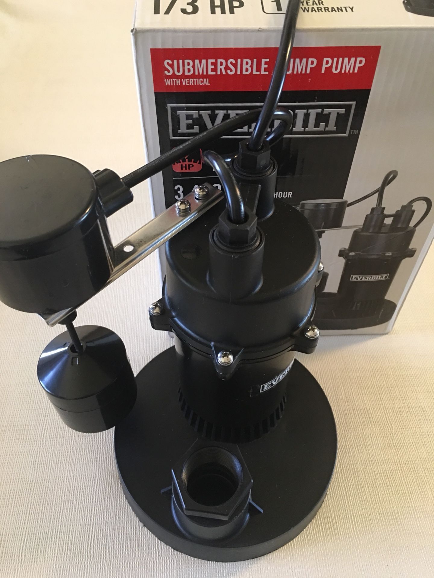 Everbilt 1/3 HP Submersible Sump Pump - SBA033V1 for Sale in Phoenix ...