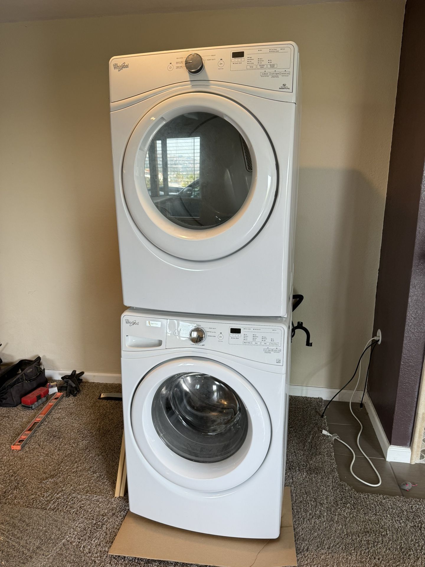 Whirlpool Front Load Stackable Washer / Dryer - Electric for Sale in ...