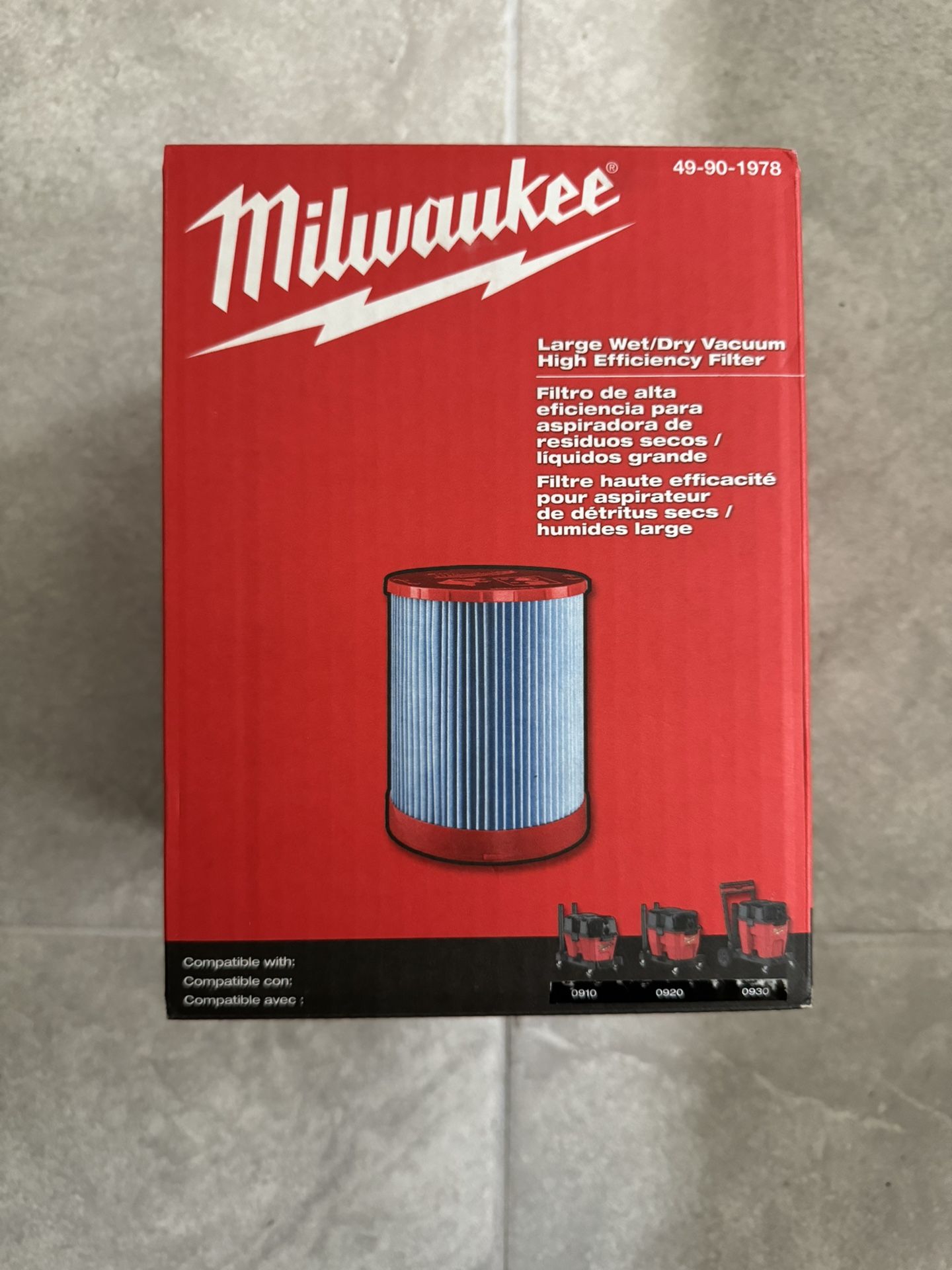 Milwaukee Large Wet/Dry Vacuum High Efficiency Filter for Sale in Los ...