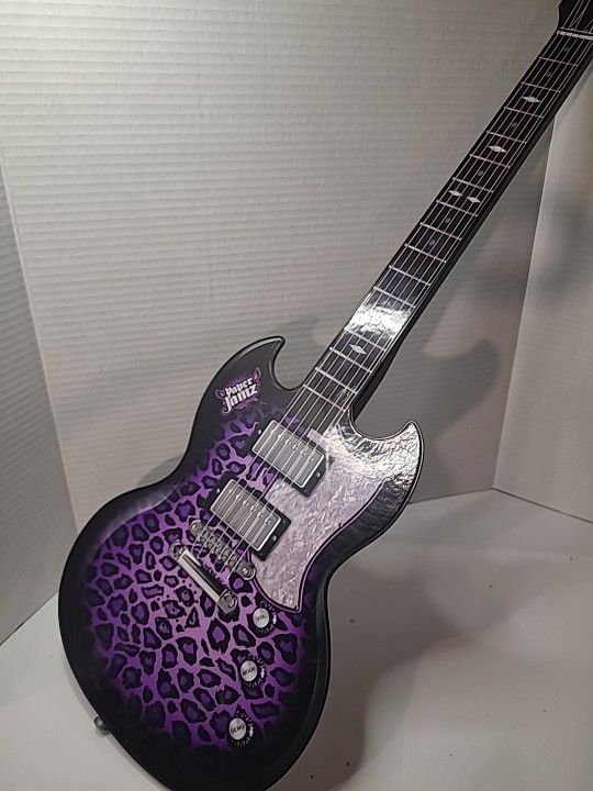 Paper Jamz Series 3 Style 18" Girls Purple Leopard Guitar for Sale in ...