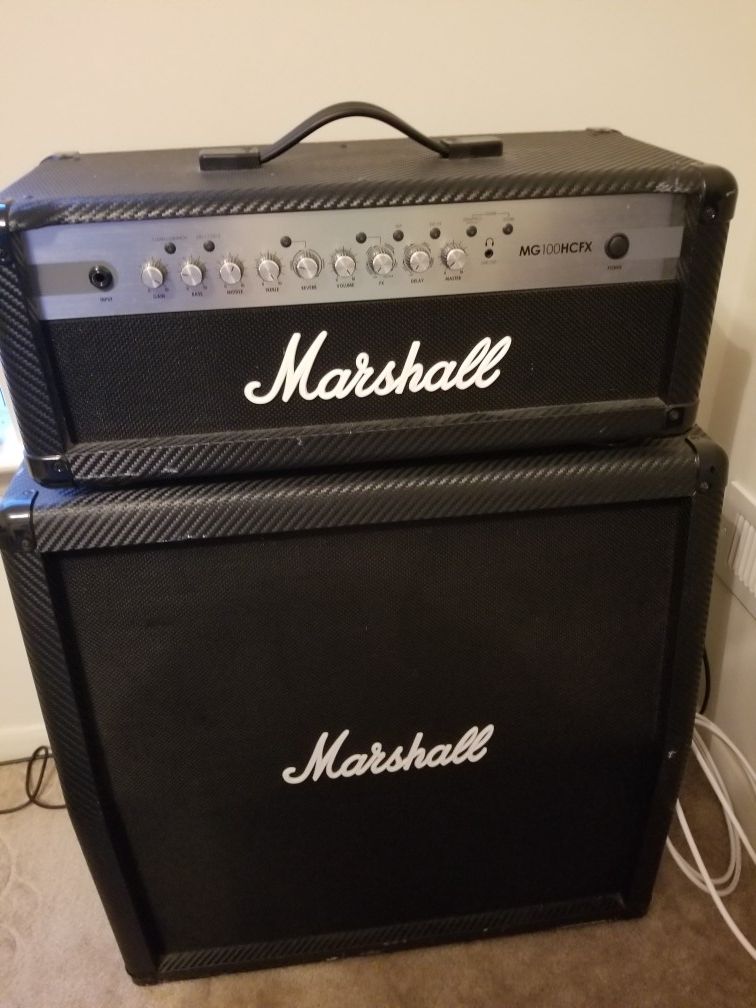 Marshall mg100hcfx Half Stack Amp for Sale in Raleigh, NC - OfferUp