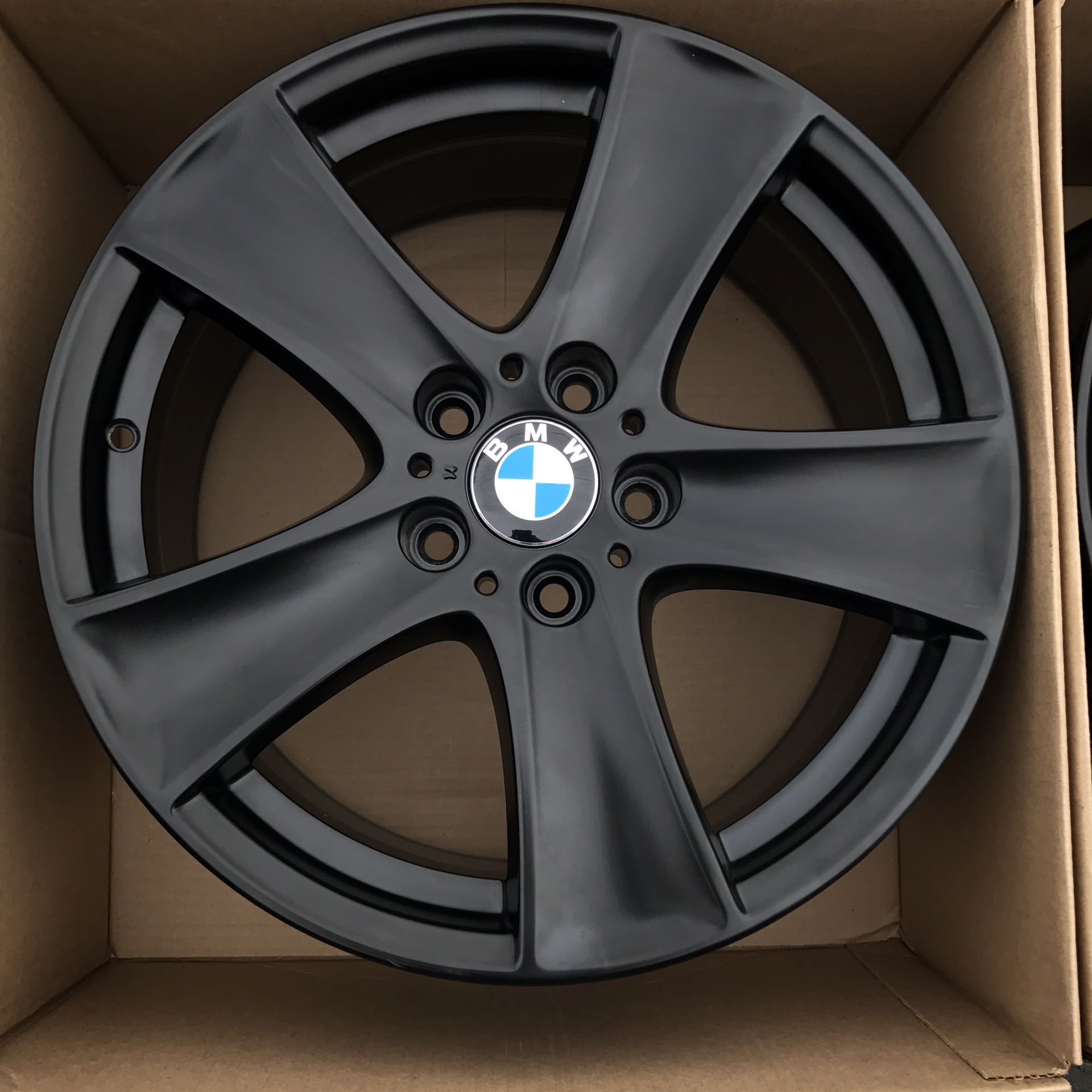 18" oem BMW X5 factory wheels 18 inch semi gloss black rims BMW for ...