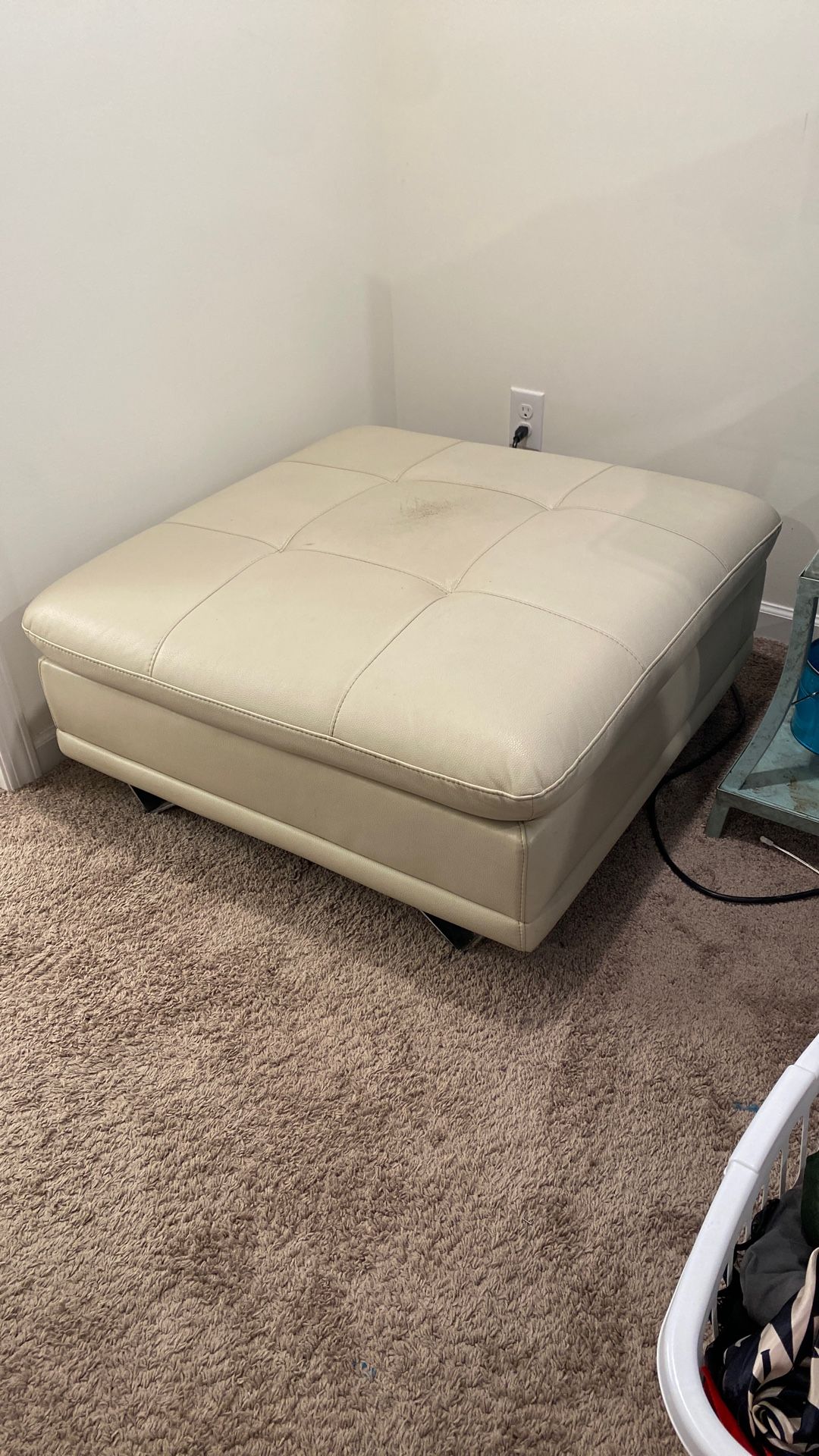 Large Cream Colored Ottoman. Good Used Condition for Sale in Charlotte ...