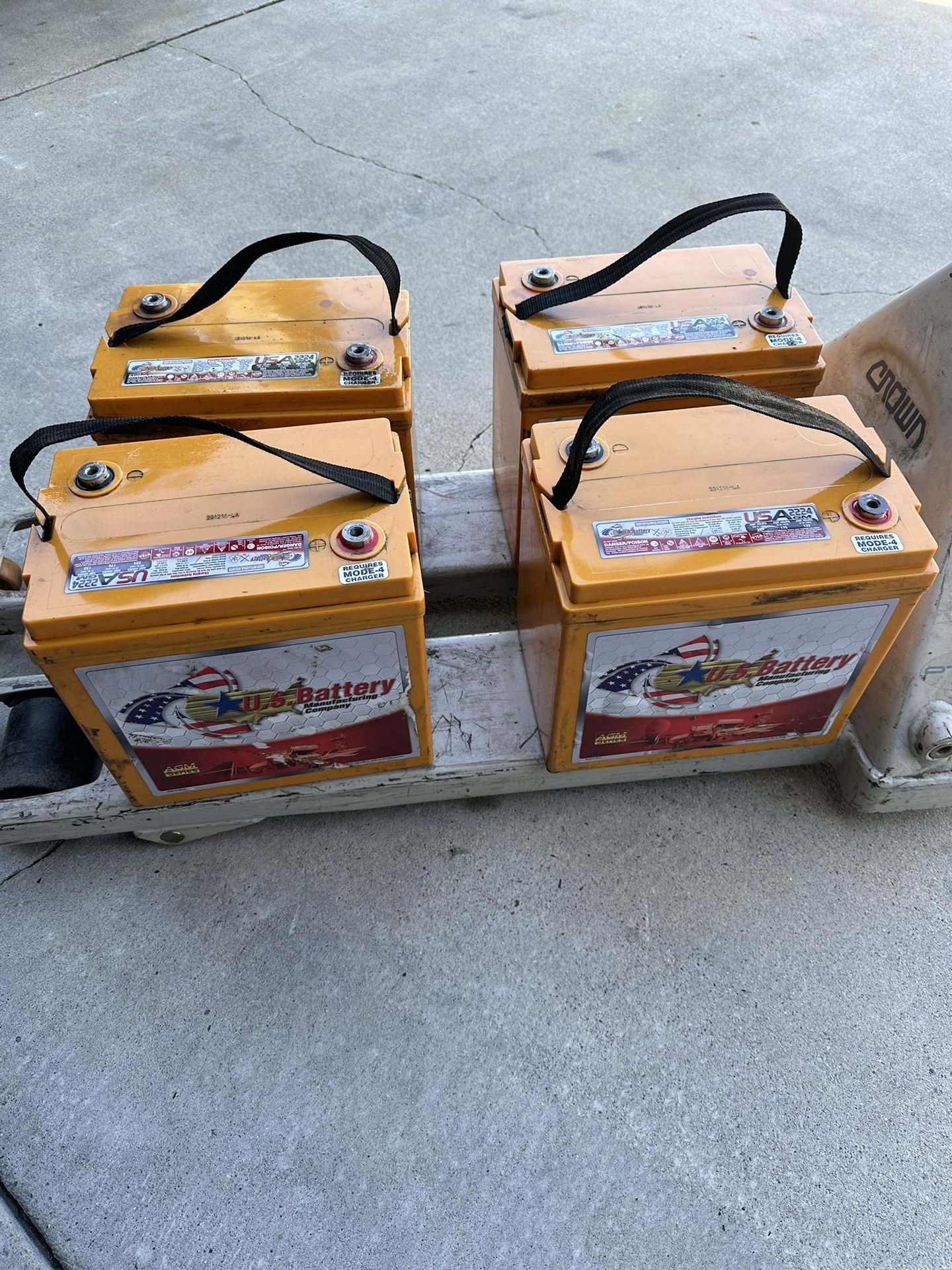 Golf Cart AGM Battery Batteries 6 Volt 6v Forklift Electric Pallet Jack ...