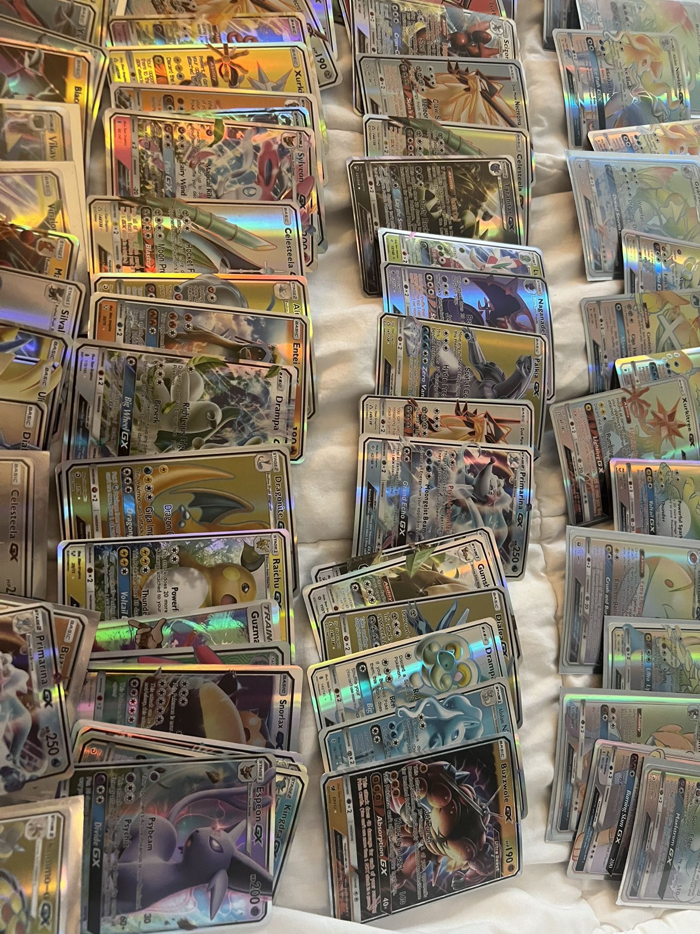 HUGE LOT of 289 Pokemon GX All Holographic / Shiny / Rare Trading Cards ...