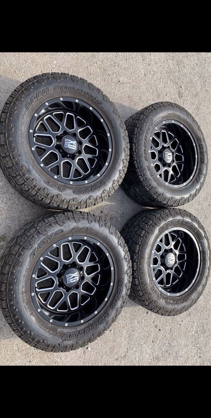20” XD Rims and Toyo All Terrain Tires 8 Lug Wheels Ford F250 F350 20s ...
