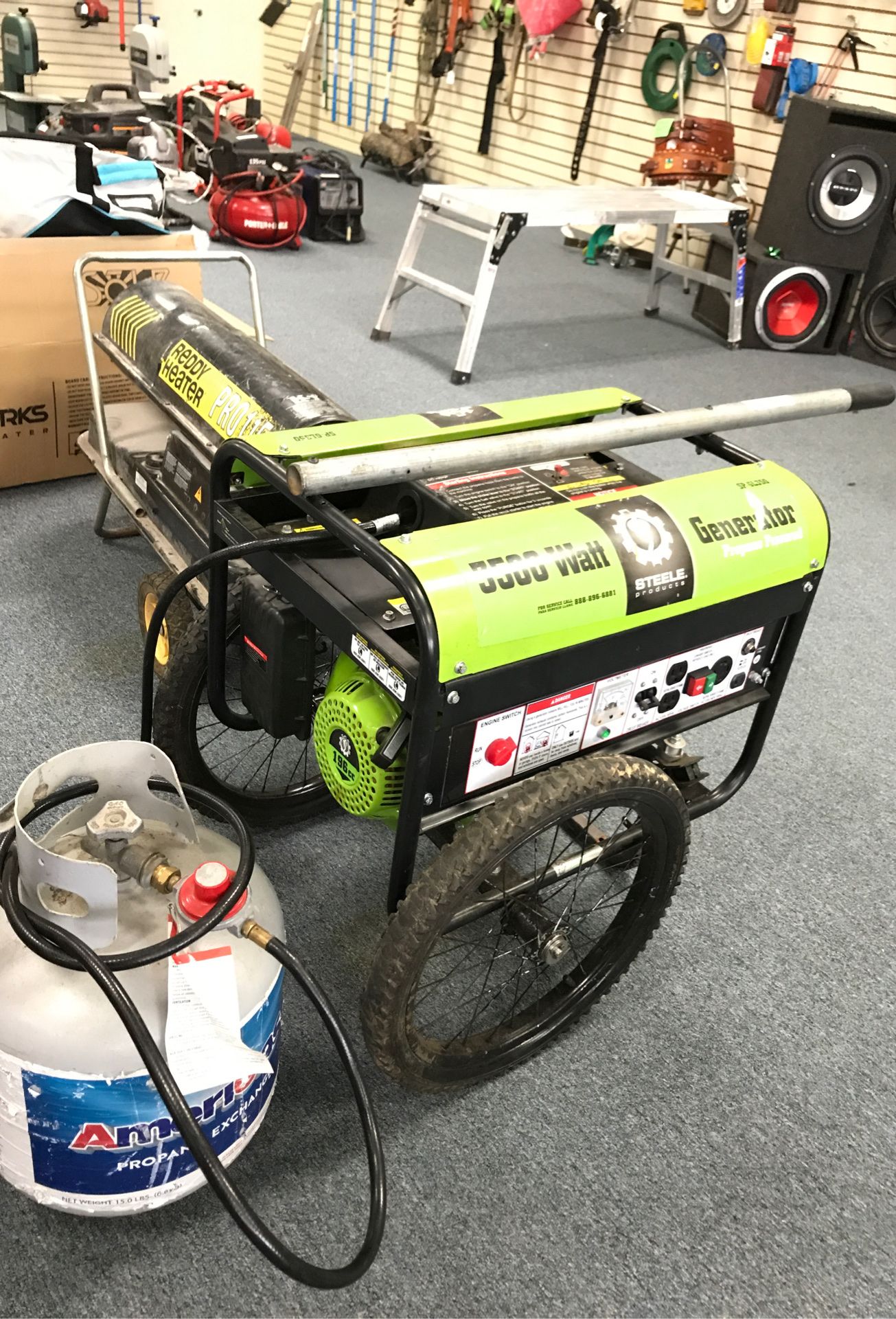 STEELE 3500 watt Propane powered Generator portable for Sale in Rock ...