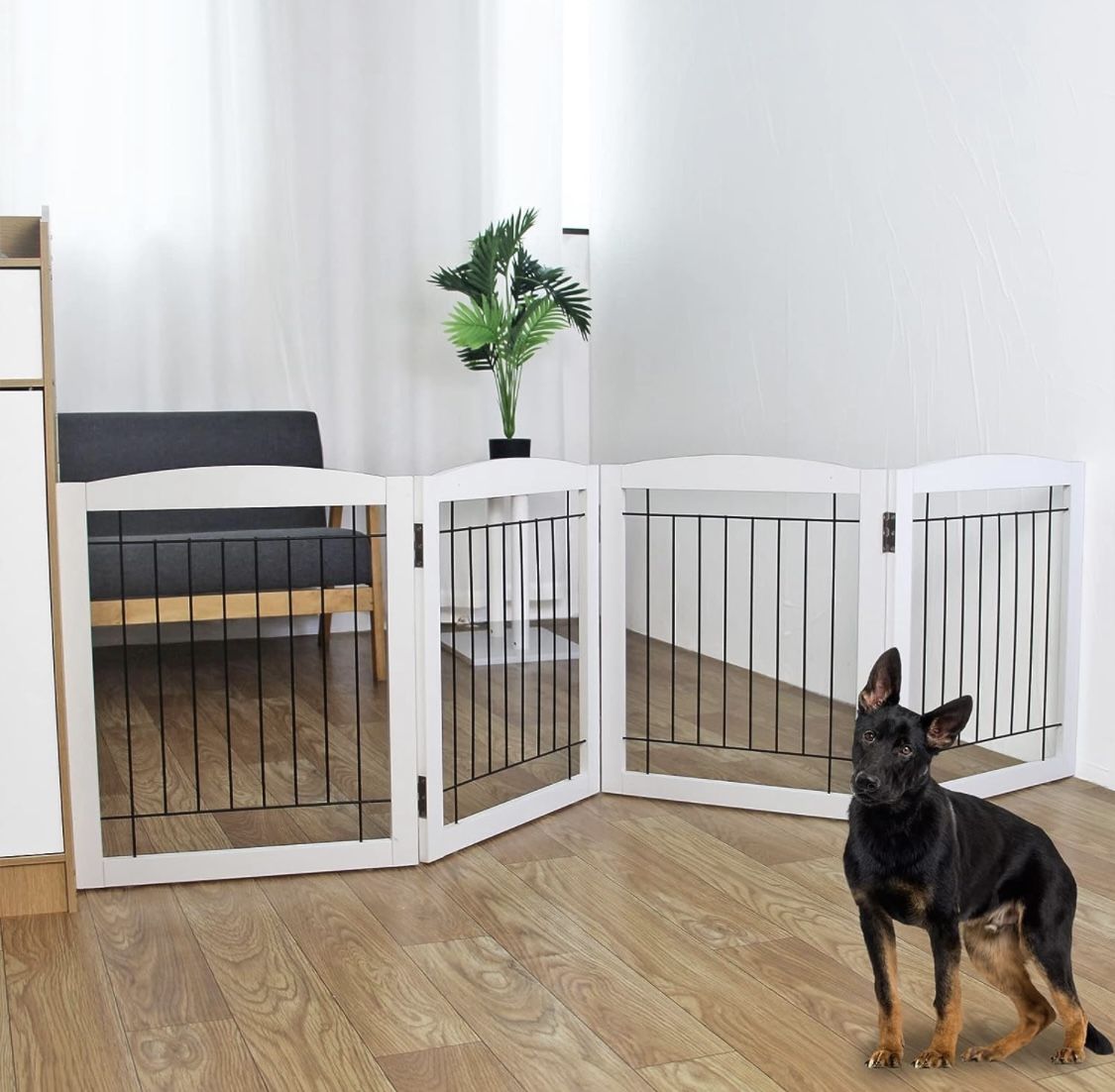 Quality, Foldable, No Installation, Unfold & Use 3-Panel Pet Gate ...
