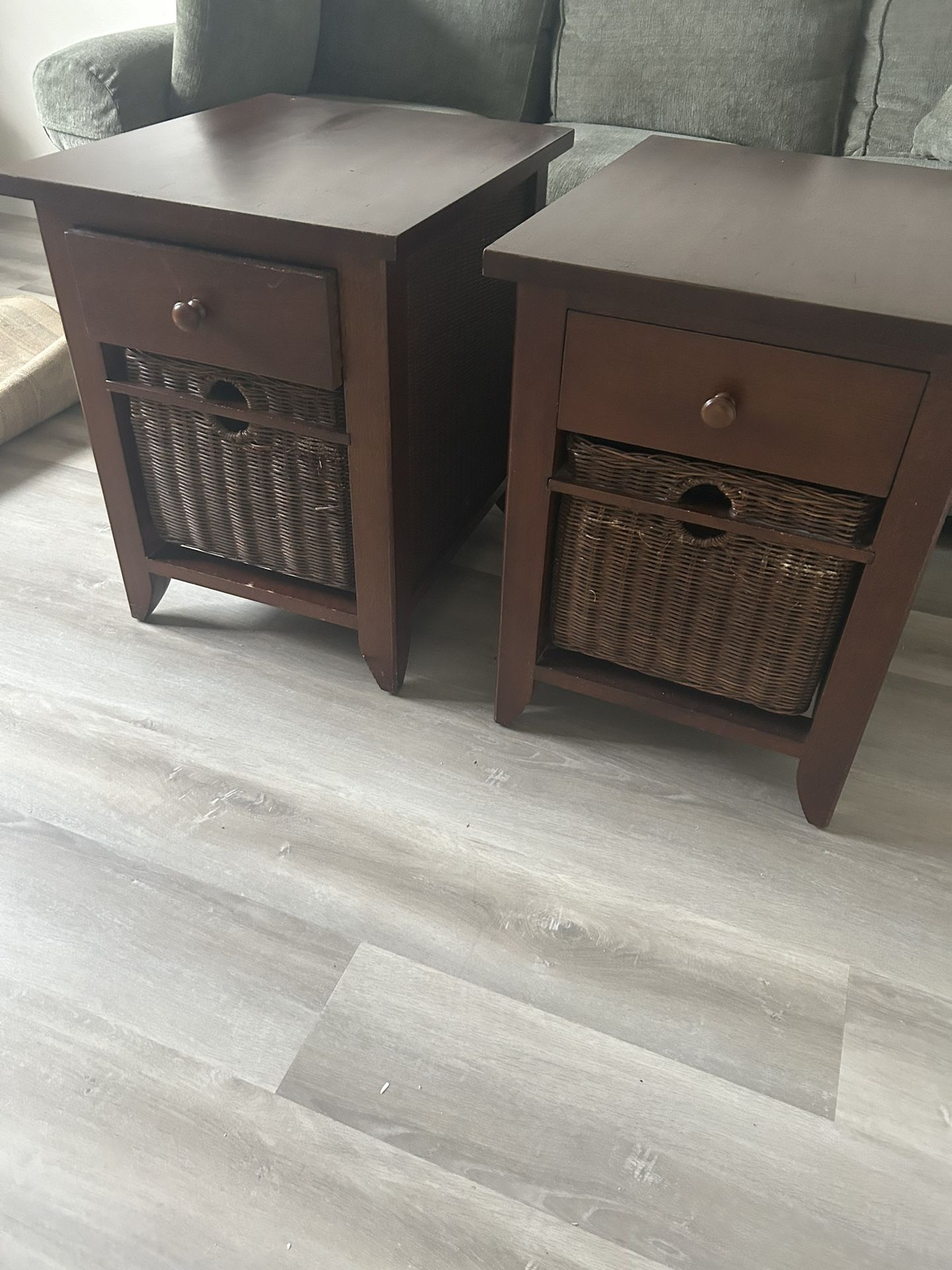 Dark Matching End Tables-Solid Wood for Sale in Chuluota, FL - OfferUp