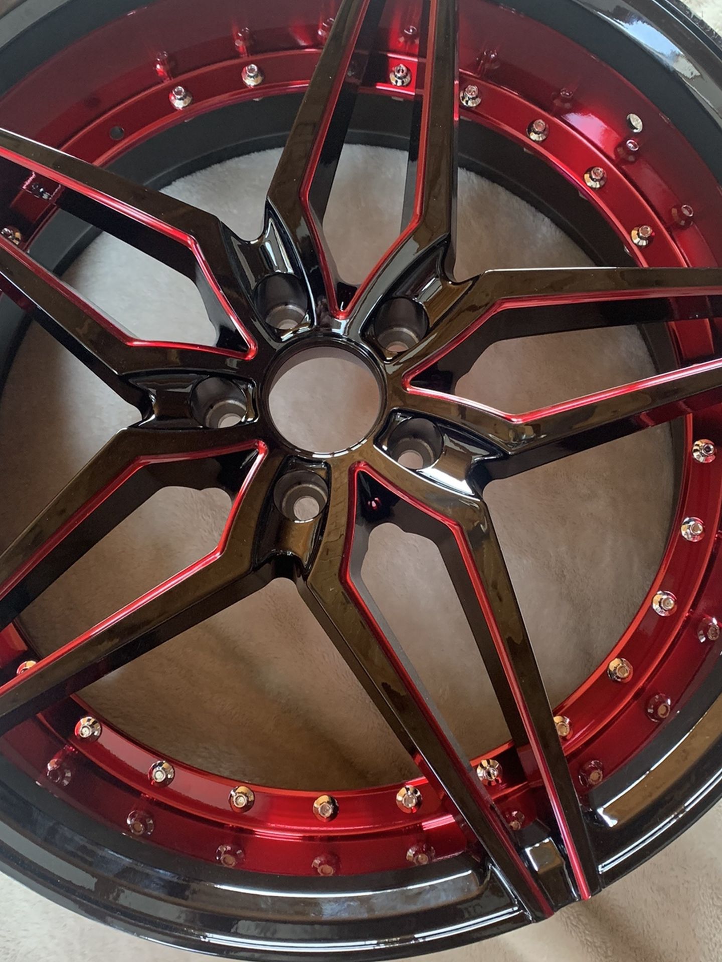 20” AC Wheels AC01 Gloss black Red Inner Extreme Concave Rims for Sale in Babylon, NY - OfferUp