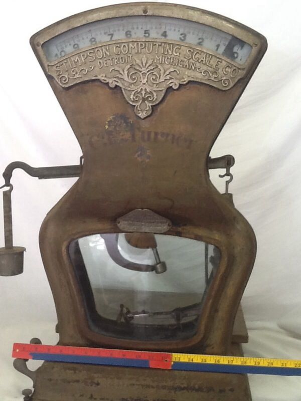 Antique Stimpson Cast Metal General Store Computing Scale for Sale in ...