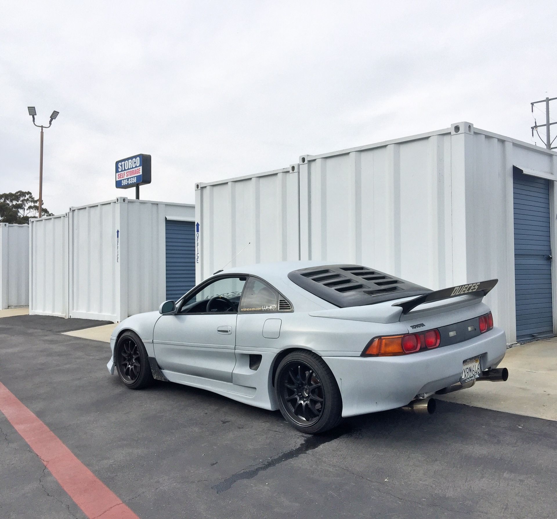 91-93 MR2 MK2 SW20 Carbon Fiber & FRP East Bear Rear Spoiler Add On ...