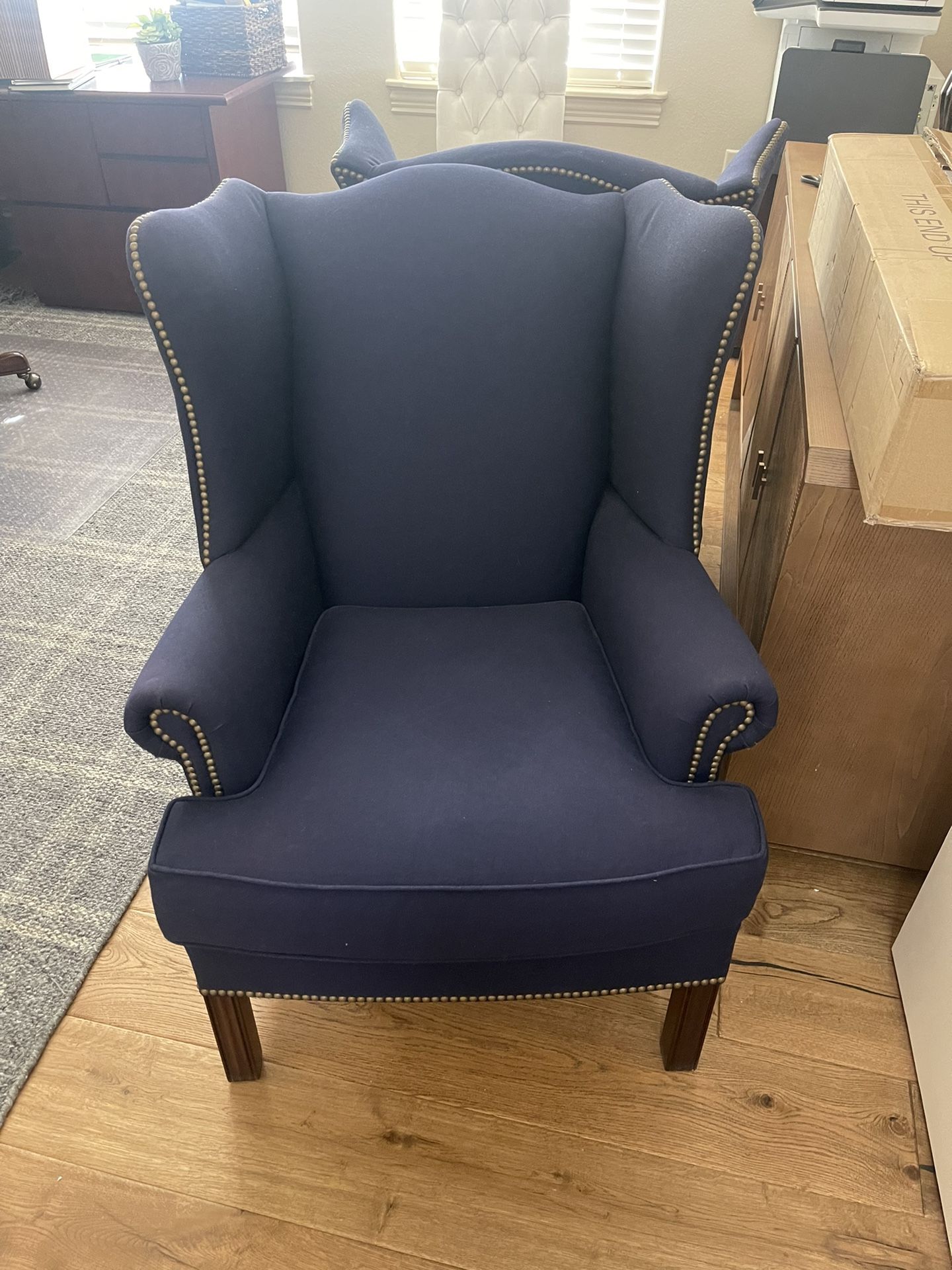 2 pottery Barn Navy Chairs for Sale in Haltom City, TX - OfferUp