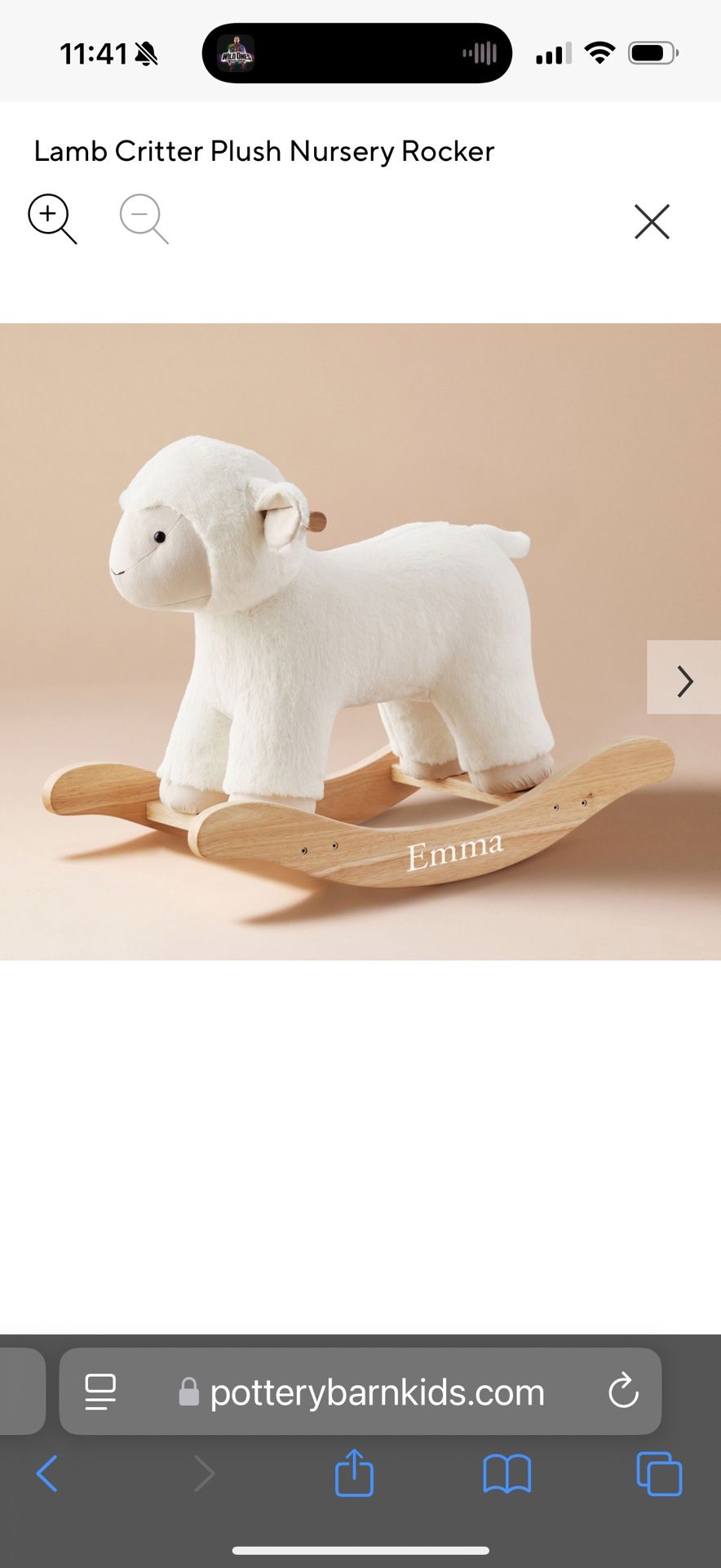 Pottery Barn Kids Lamb Critter Plush Nursery Rocker for Sale in ...